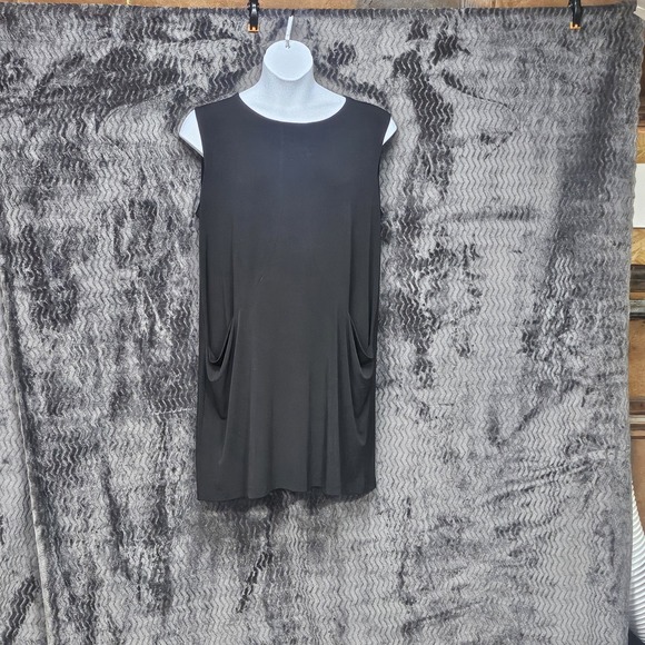 Clara Sun Woo | Dresses | Clara Sun Woo Dress Size Xl Black Liquid Knit ...